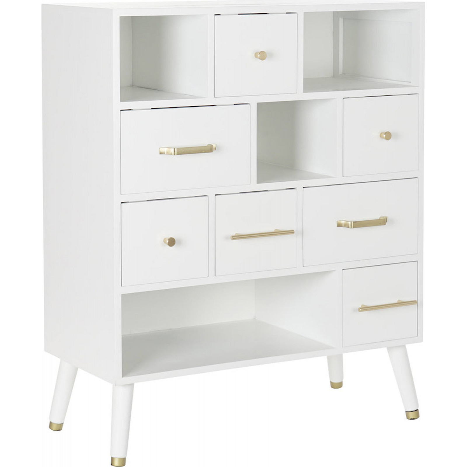 Commode chic blanc pur rangement élégant et pratique 76 x 34 x 94 cm ...