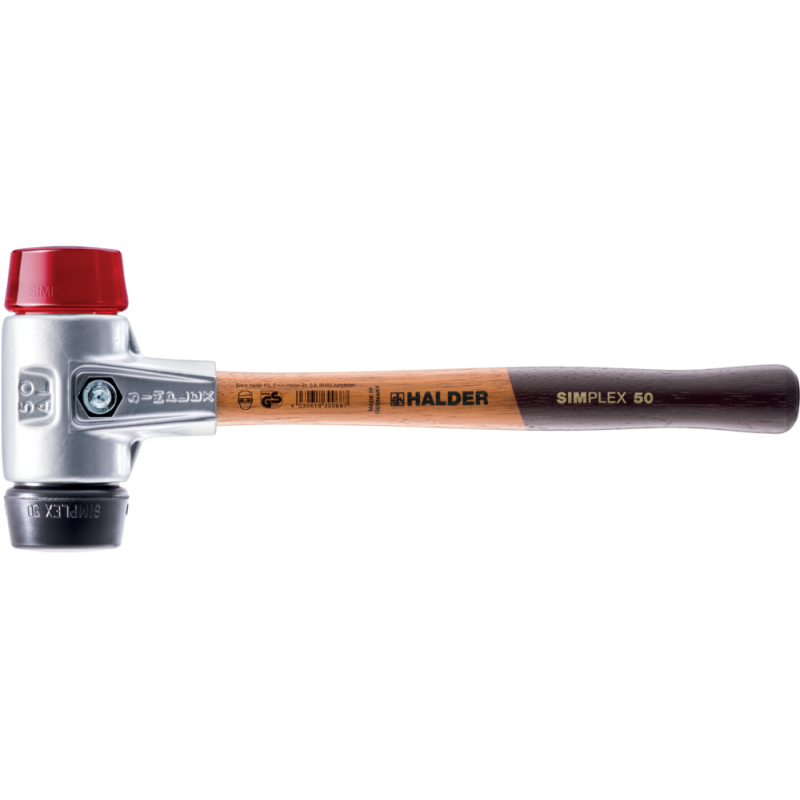 Maillets SIMPLEX, avec boîtier en aluminium et manche en bois, Ø 40 ...