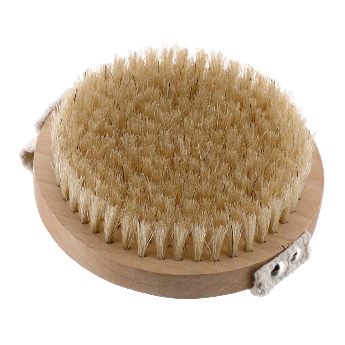 SPAZZOLA ROTONDA CORPO IN LEGNO SETOLE NATURALI - NATURALE | Leroy Merlin