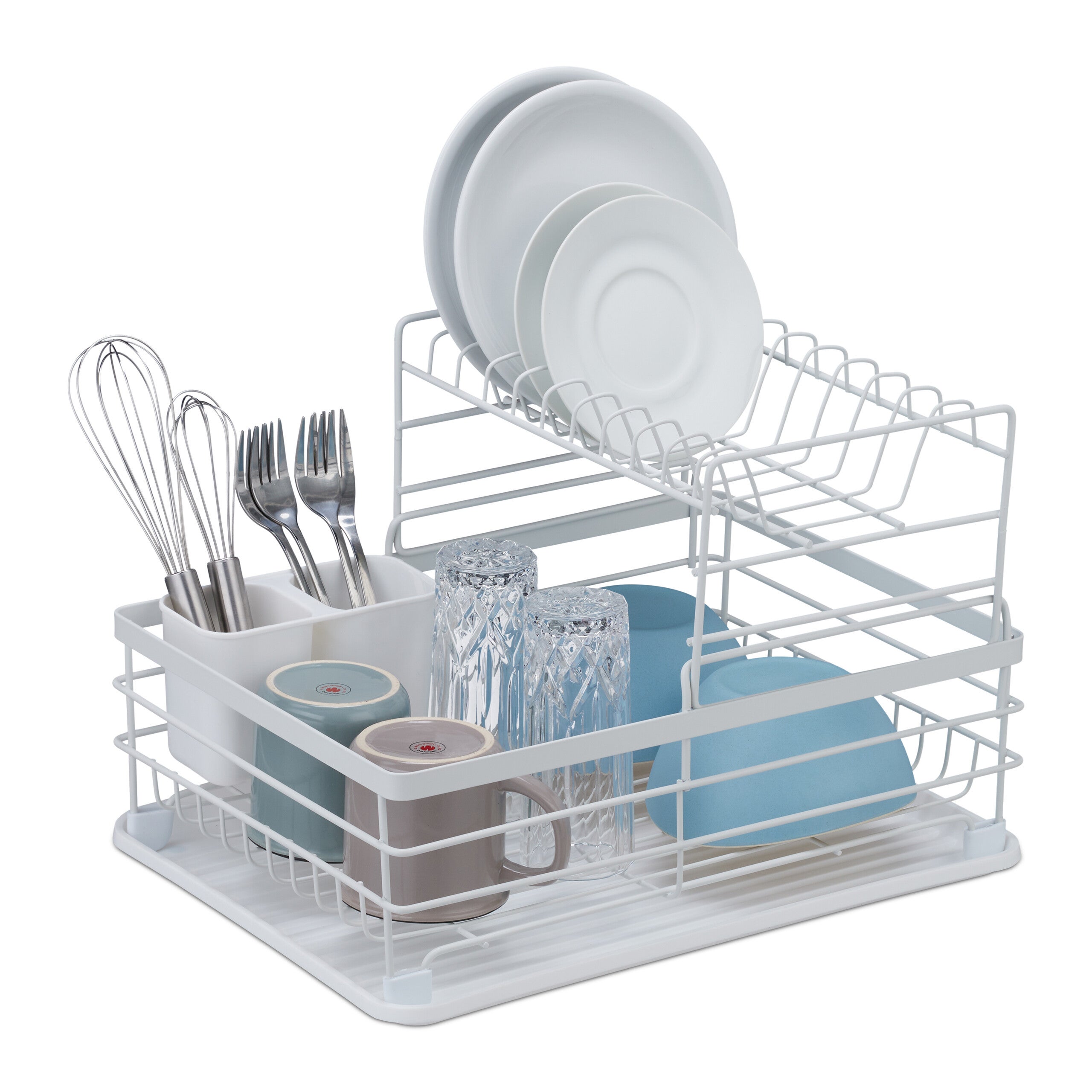 Relaxdays Scolapiatti da Lavello, Cestello in Ferro, HLP: 18 x 42,5 x ...