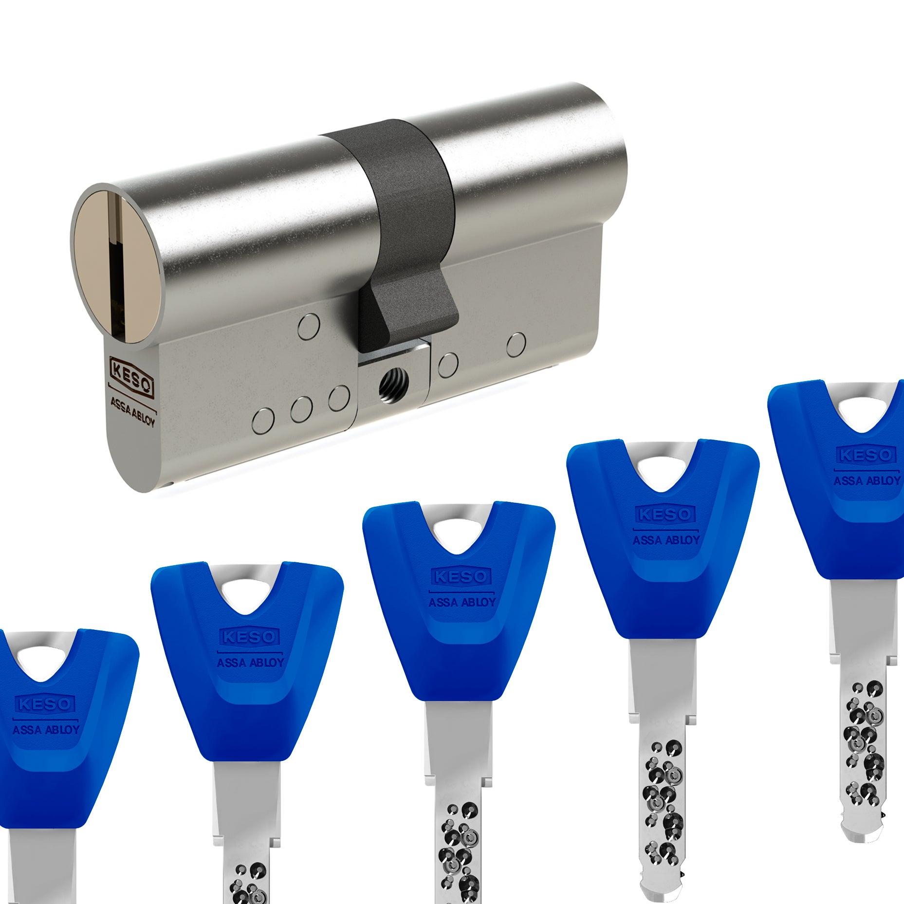 Keso 8000 Omega 2 Ultra 35/45 Níquel. Cilindro de alta seguridad con 5 ...