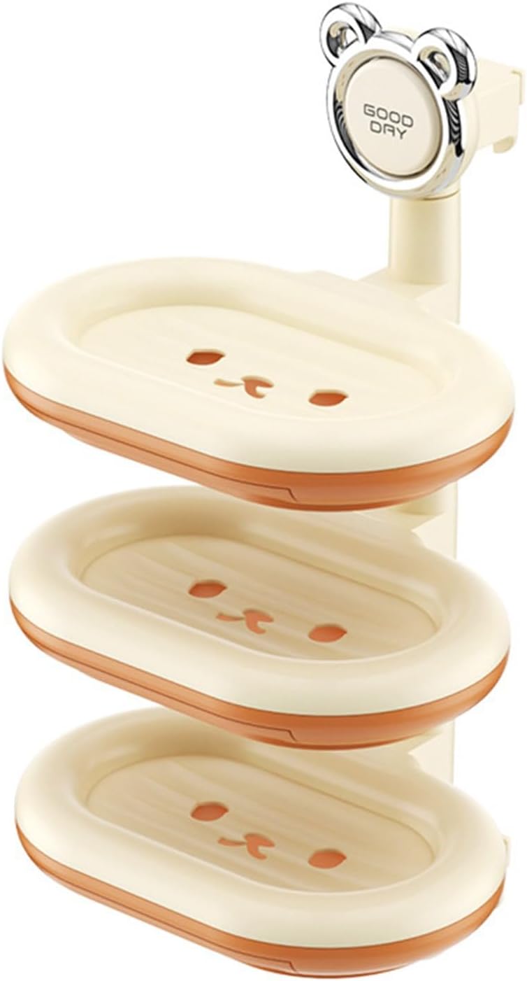 Porte-savon de douche à trois niveaux, porte-shampoing rotatif, porte ...