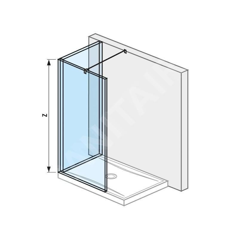 Jika Pure - Paroi de douche Walk in L en deux parties 1400x900 mm, Jika ...