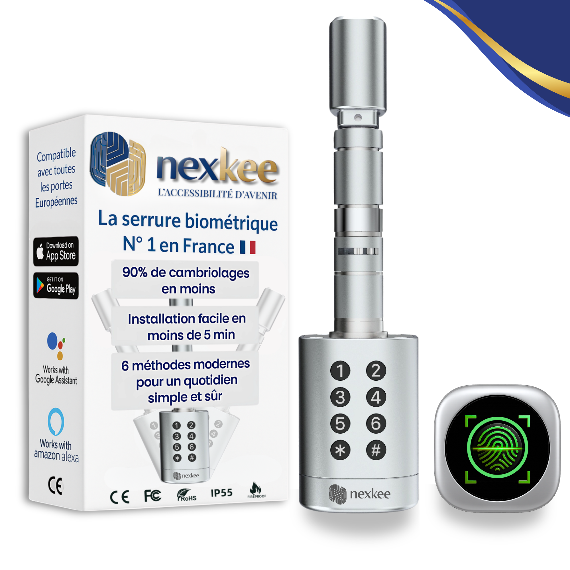 Onekee : Serrure Connectée et Biométrique pour porte européenne | Accès ...