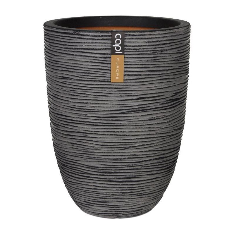 Capi Pot a fleurs Nature Rib élégant bas 46 x 58 cm Anthracite KOFZ783 ...
