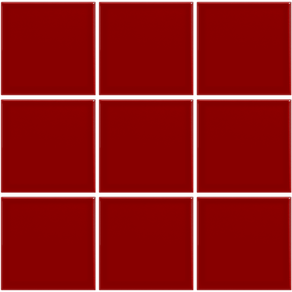 Carrelage mur interieur 10x10 cm finition lisse Couleur Rouge brillant ...