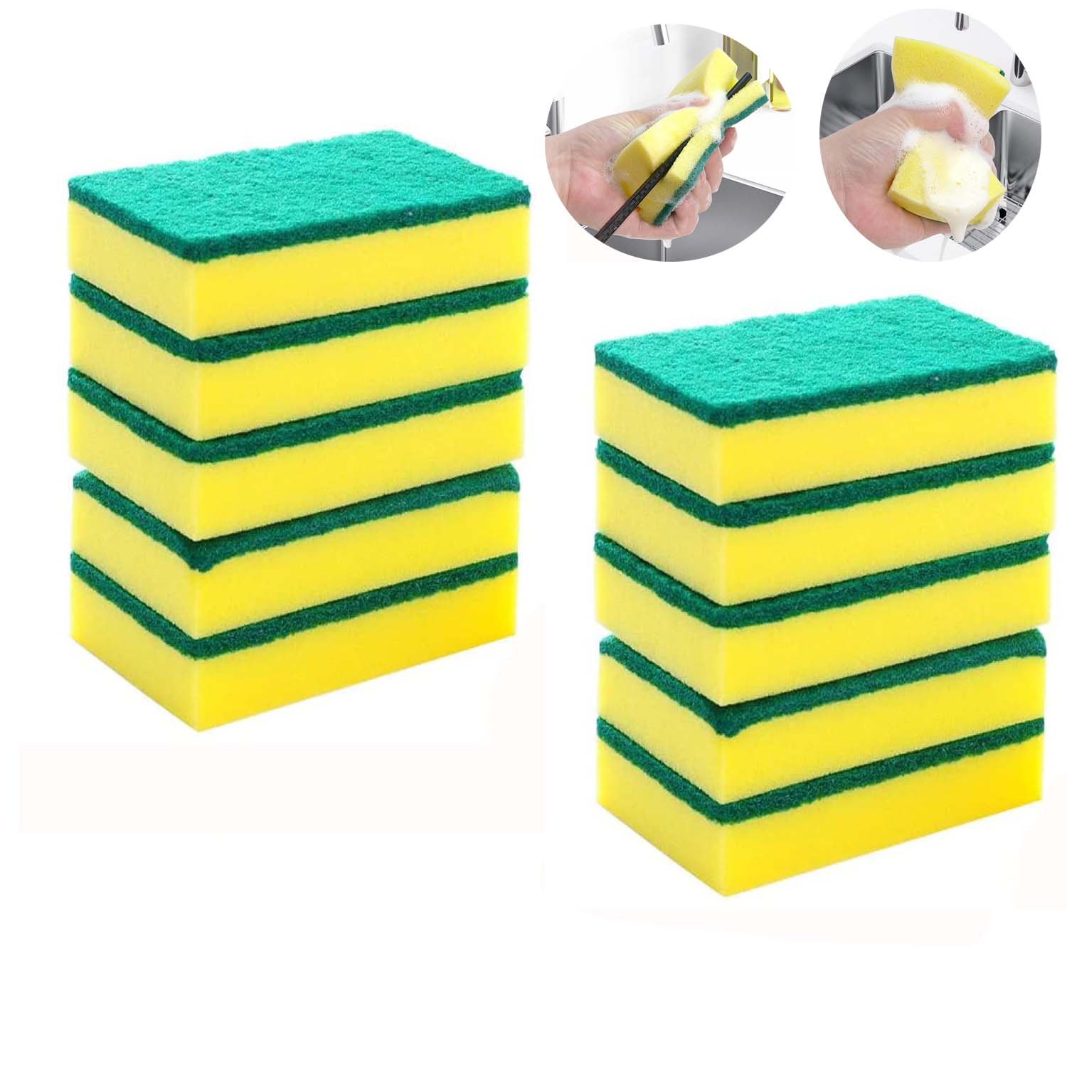 Éponge à vaisselle absorbante (10 pièces), éponge super absorbante ...