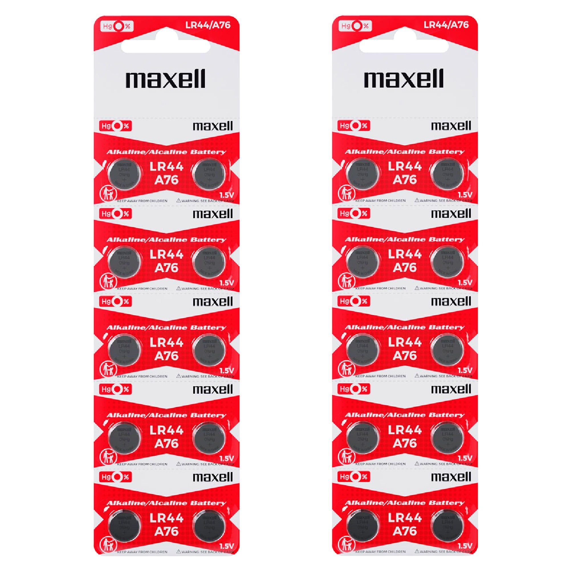 Maxell lr44 1,5v micro - 20 packs de piles alcalines | Leroy Merlin