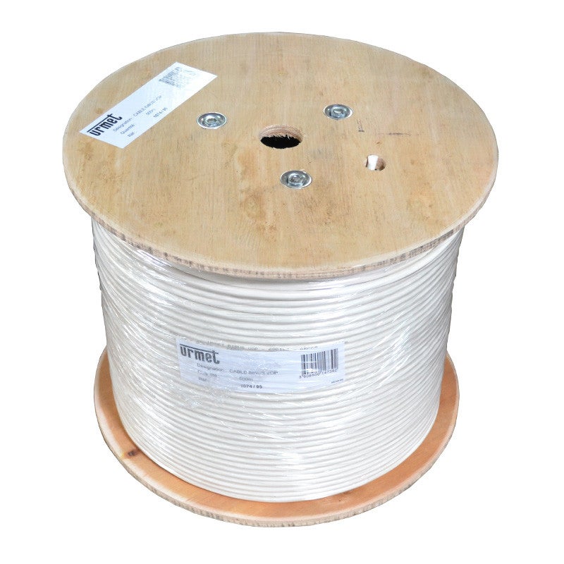 Câble vidéo 2Voice Urmet - isolé PE - 500m - Ivoire | Bricoman