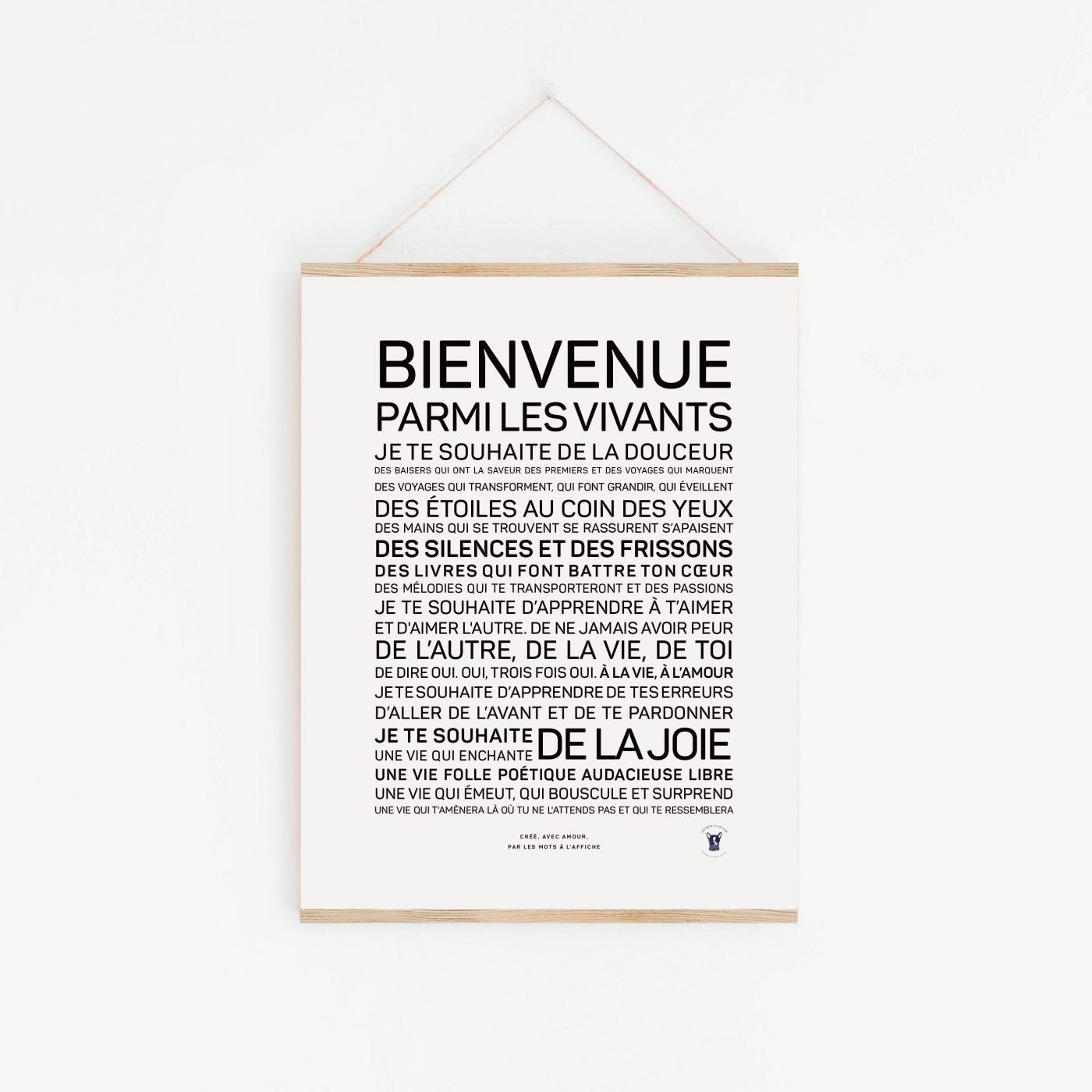 Affiche imprimée A5 "Bienvenue parmi les vivants" (Poster) | Leroy Merlin