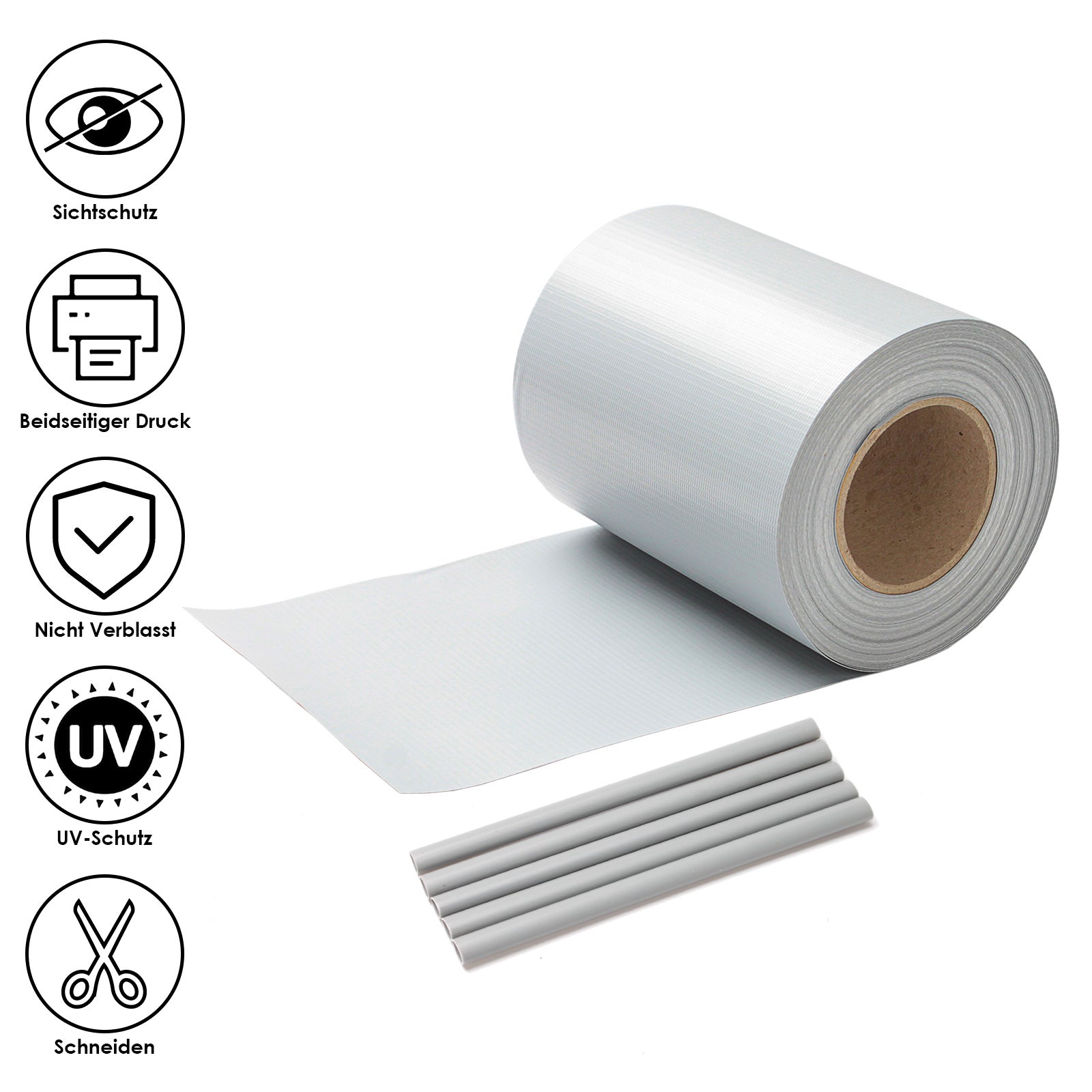 8x50m Garden Privacy Screen PVC Breeze View Wind Breaker Reed Cane and ...