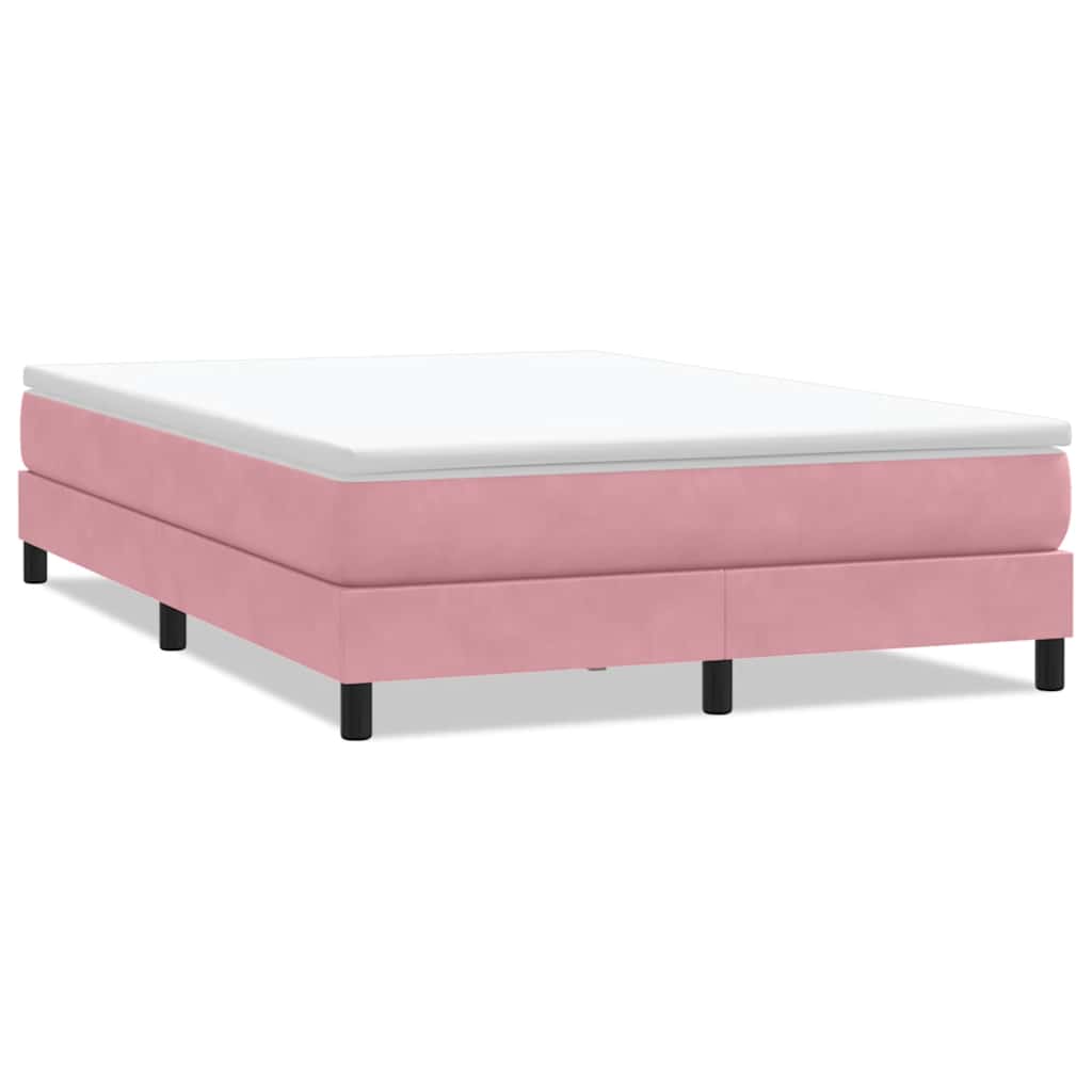 Cama box spring sin colchón terciopelo rosa 140x210 cm | Leroy Merlin