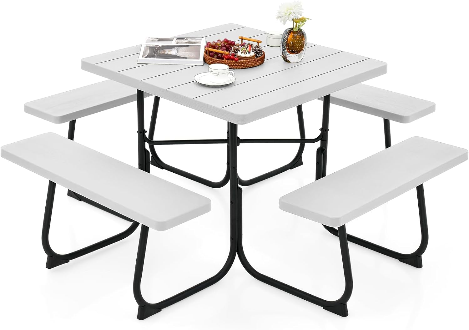 Conjunto de Mesa de Camping con Banco, 8 Personas, Mesa Camping ...
