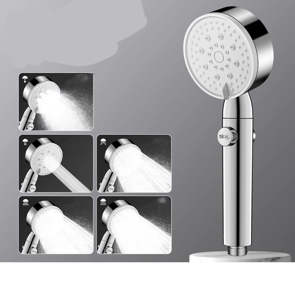 Pommeau de douche à main haute pression (argent) avec 5 modes ...
