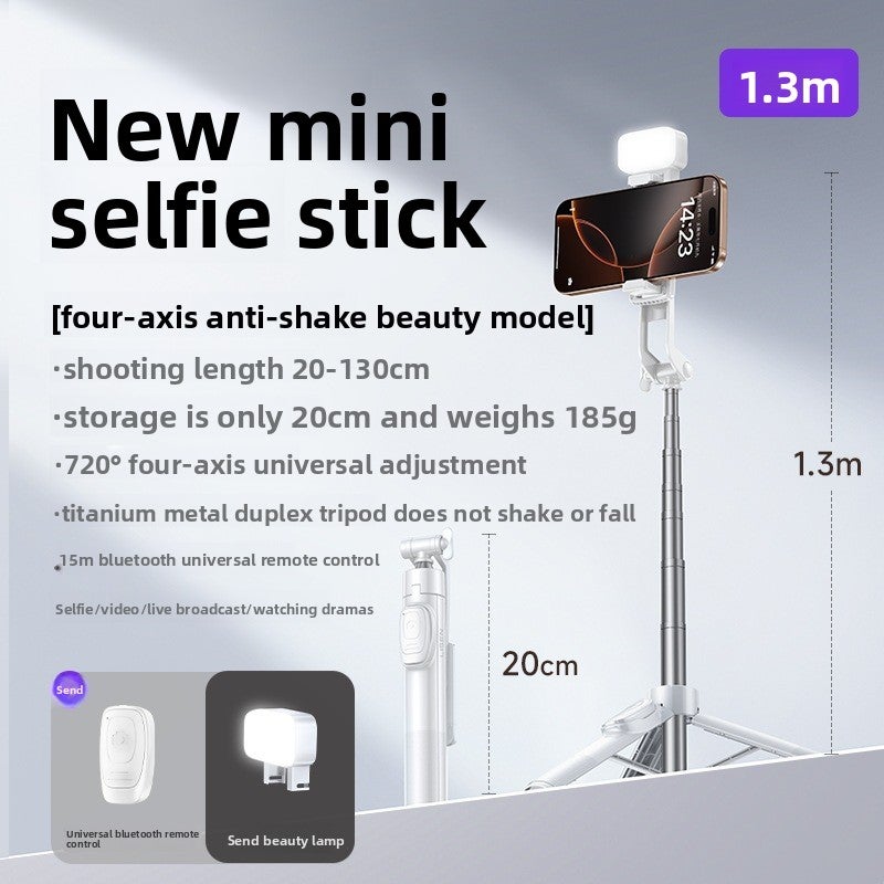 Mini palo selfie portátil blanco de viaje, trípode universal, con ...