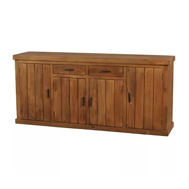 Buffet 200 cm 4 portes 2 tiroirs manguier massif Ruv | Leroy Merlin