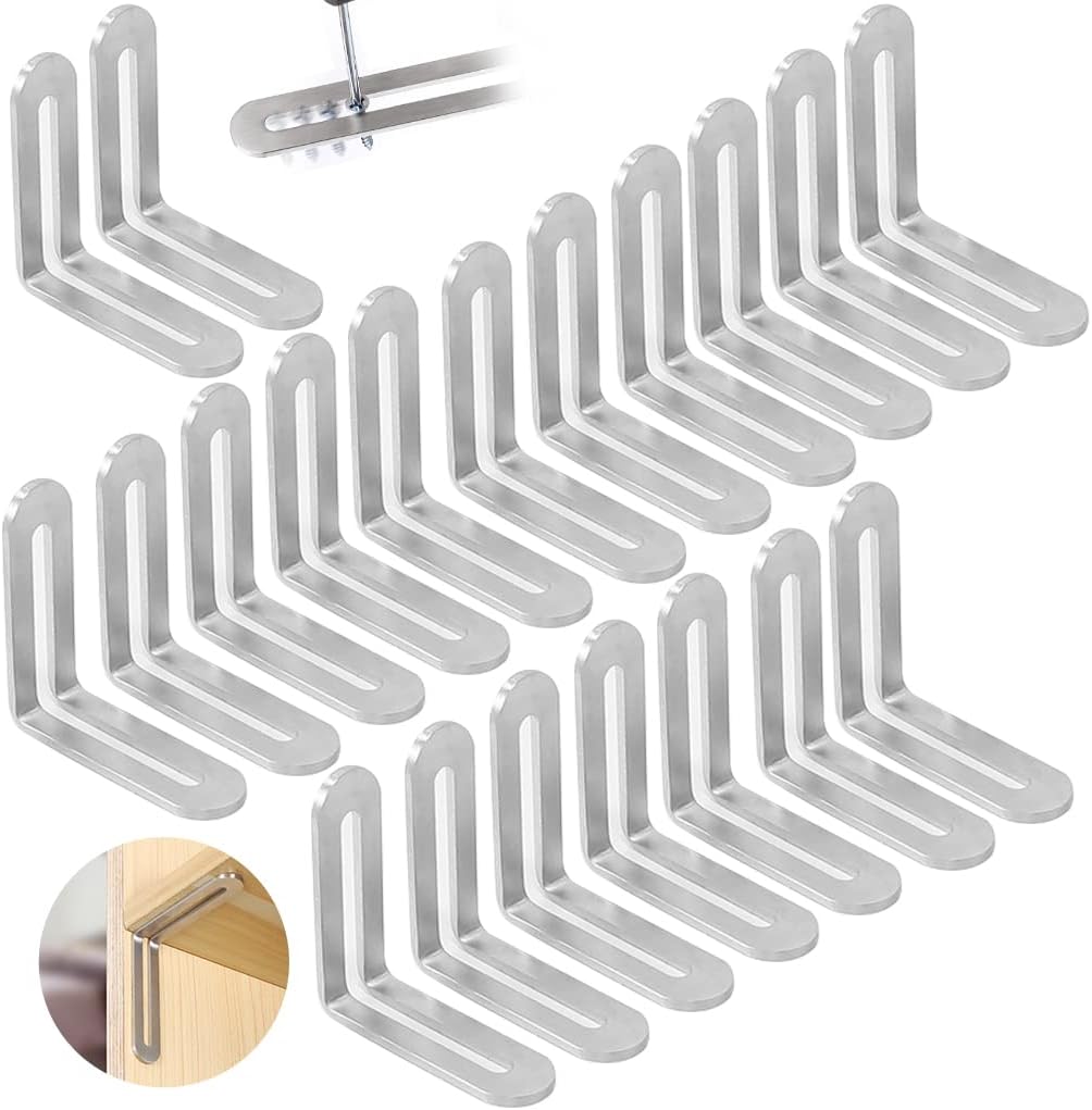 20 Pièces Equerre Inox de Fixation 48*48mm, Baquet Triangulaire Angle ...