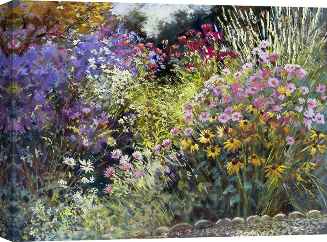 Jardin de fleurs, impression sur toile - Nel Whatmore, Soirée dans le ...