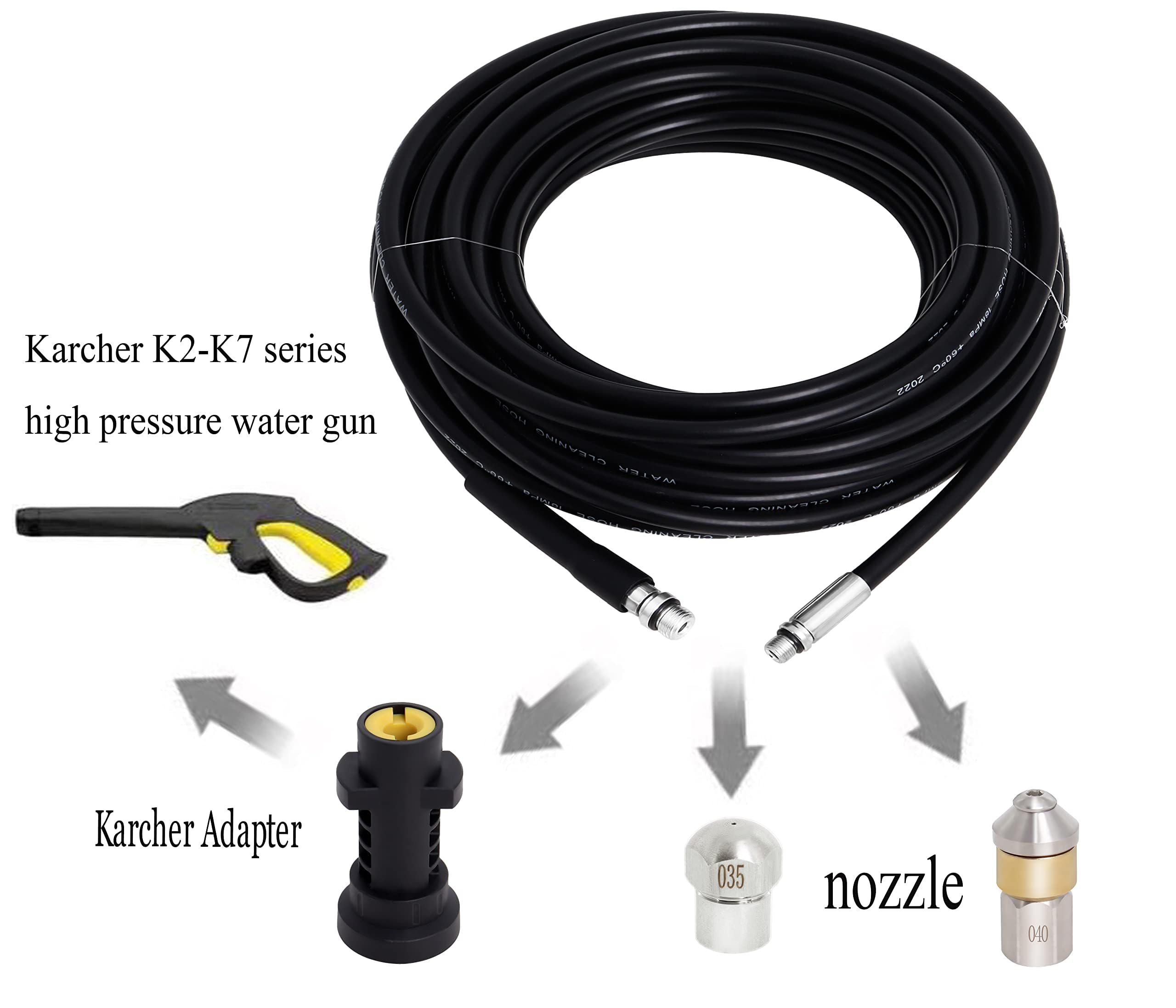 Tuyau Déboucheur Canalisation karcher 10M,180Bar 60℃, furet karcher ...