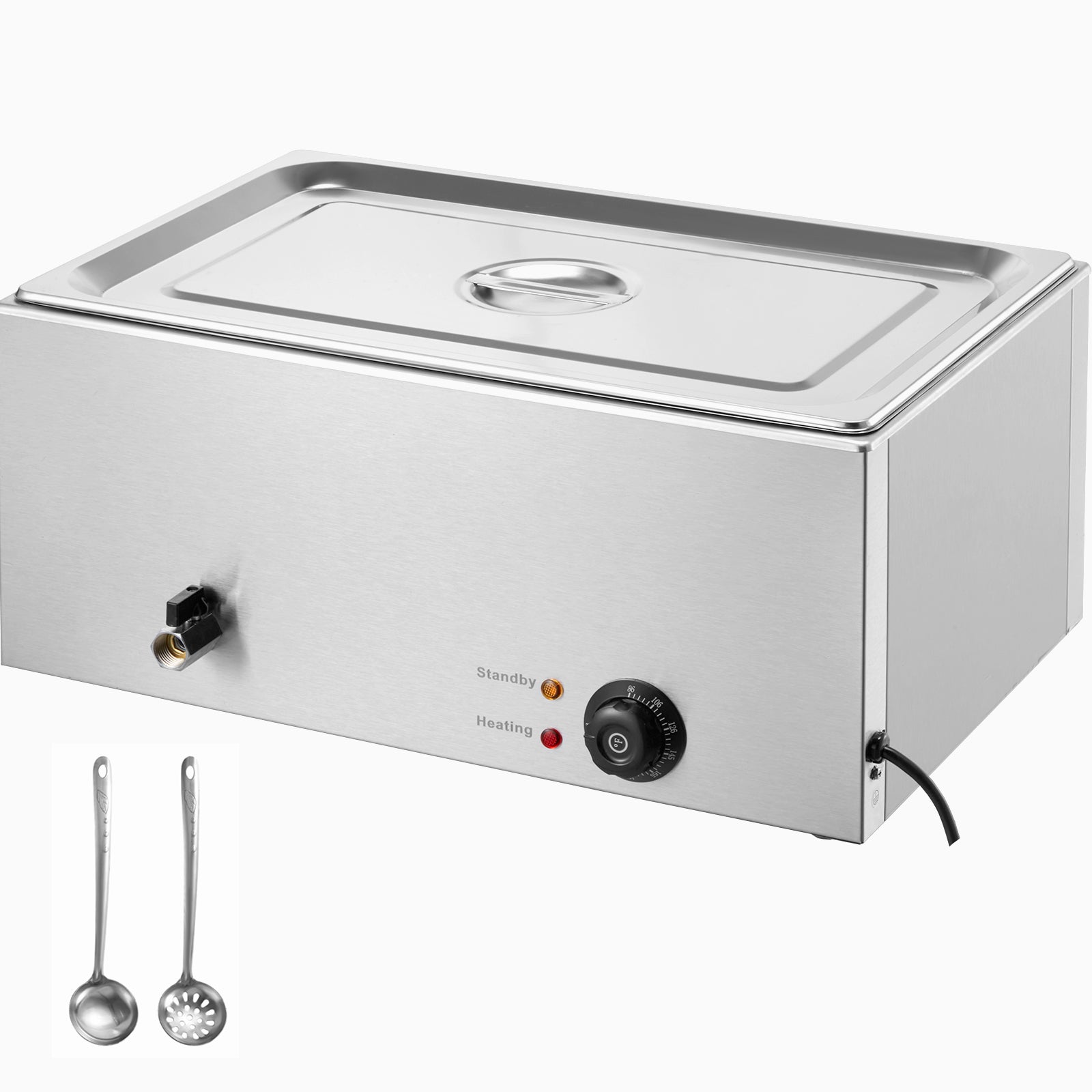 Chauffe-plats commercial,SucceBuy table à vapeur électrique de 18 L ...