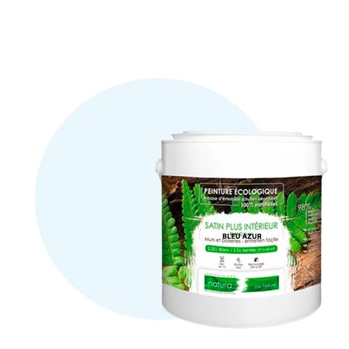 Bleu Azur Peinture interieur aspect satin Natura - Bleu Azur - 2.5L ...
