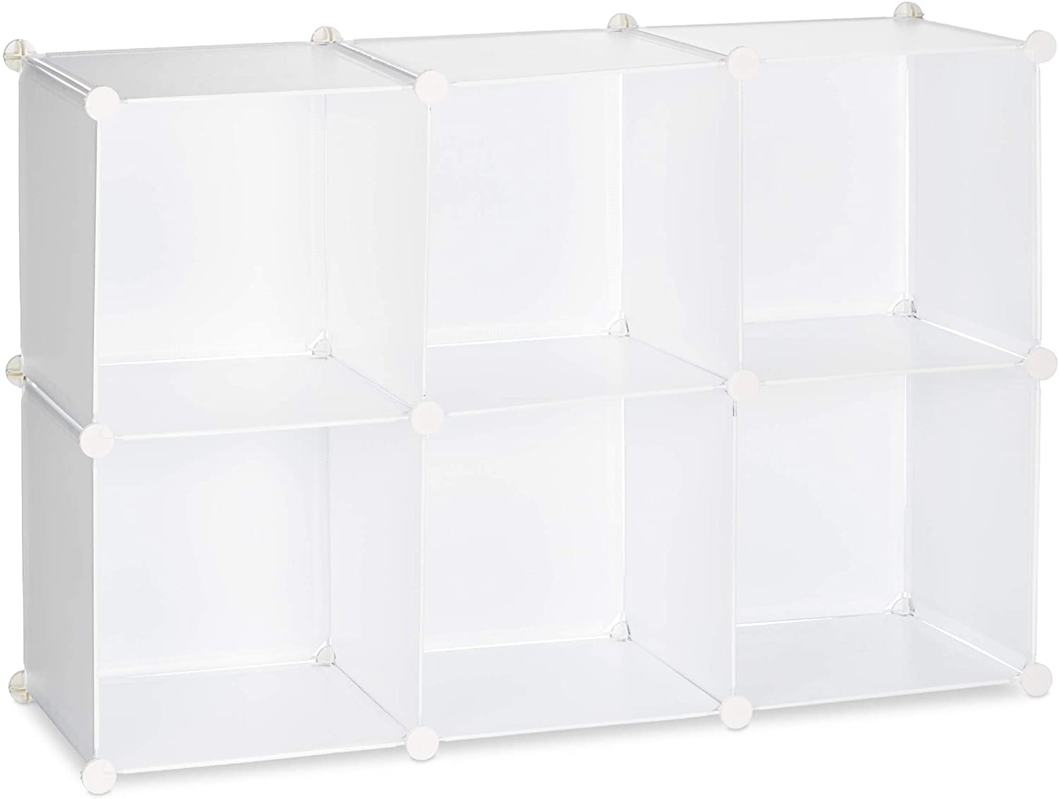 Étagère rangement 6 casiers plastique modulable DIY assemblage plug in ...