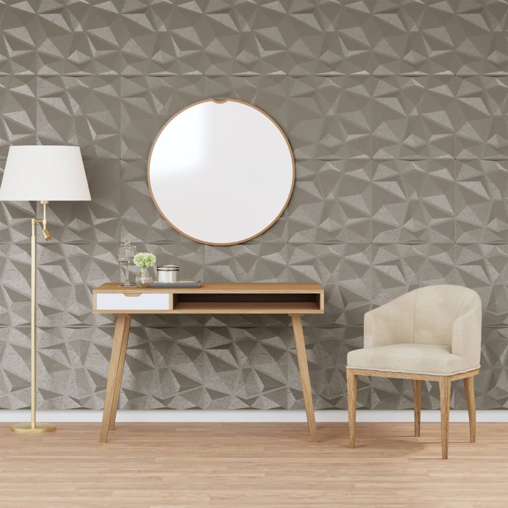 Paneles de pared 48 piezas gris hormigón 50x50 cm XPS 12 m2 diamante ...