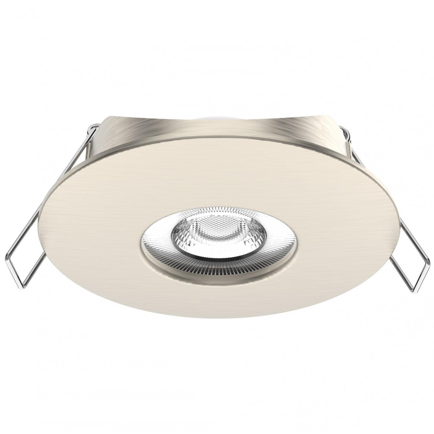 Foco Downlight LED 5W Circular IP44 Corte Ø 68 mm, Níquel, ABS,PC, IP44 ...