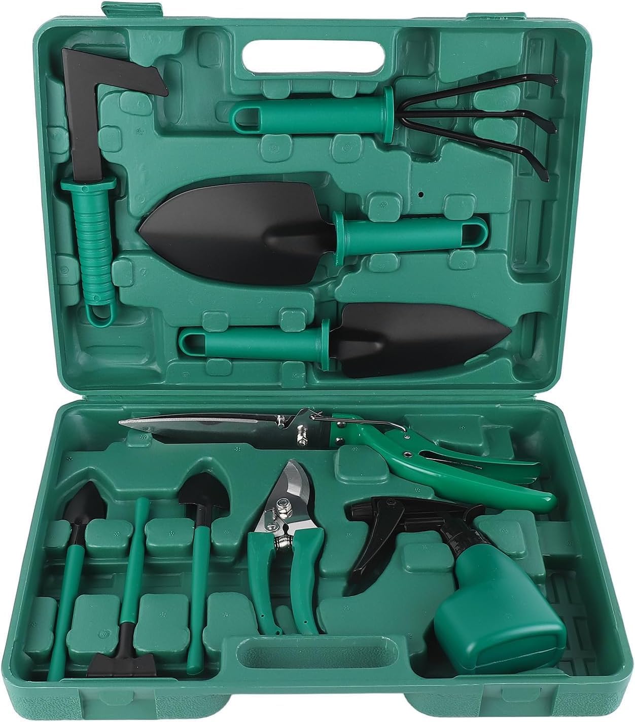 Kit outils de jardinage lot de 10 avec mallette de transport : pelle ...
