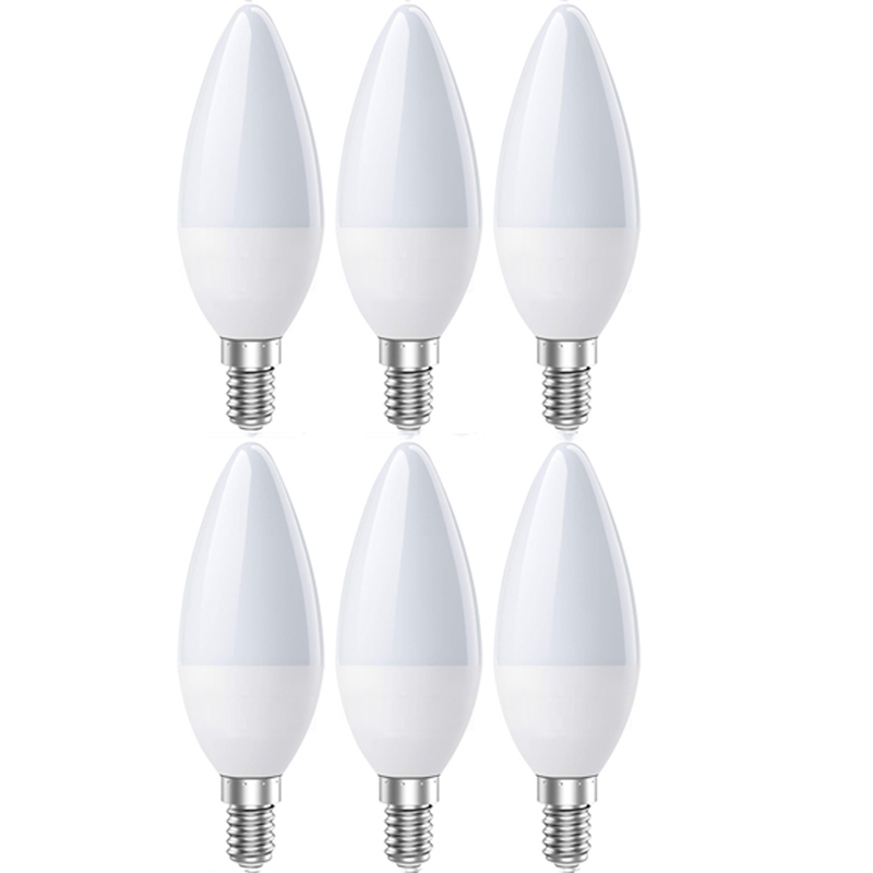 Ampoules LED E14, LED E14 Bougie Ampoule Blanc Froid 6500K, 5w 600Lumens, Équivalent à 60W ...