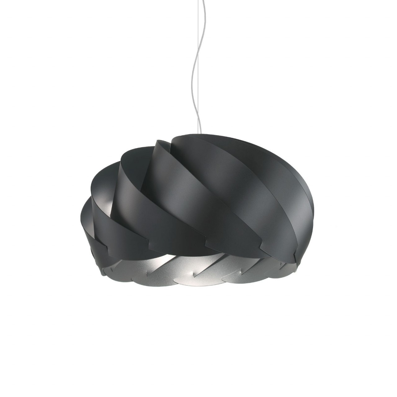 Suspension Noire en Métal Chromé Cm. 42x26h | Leroy Merlin