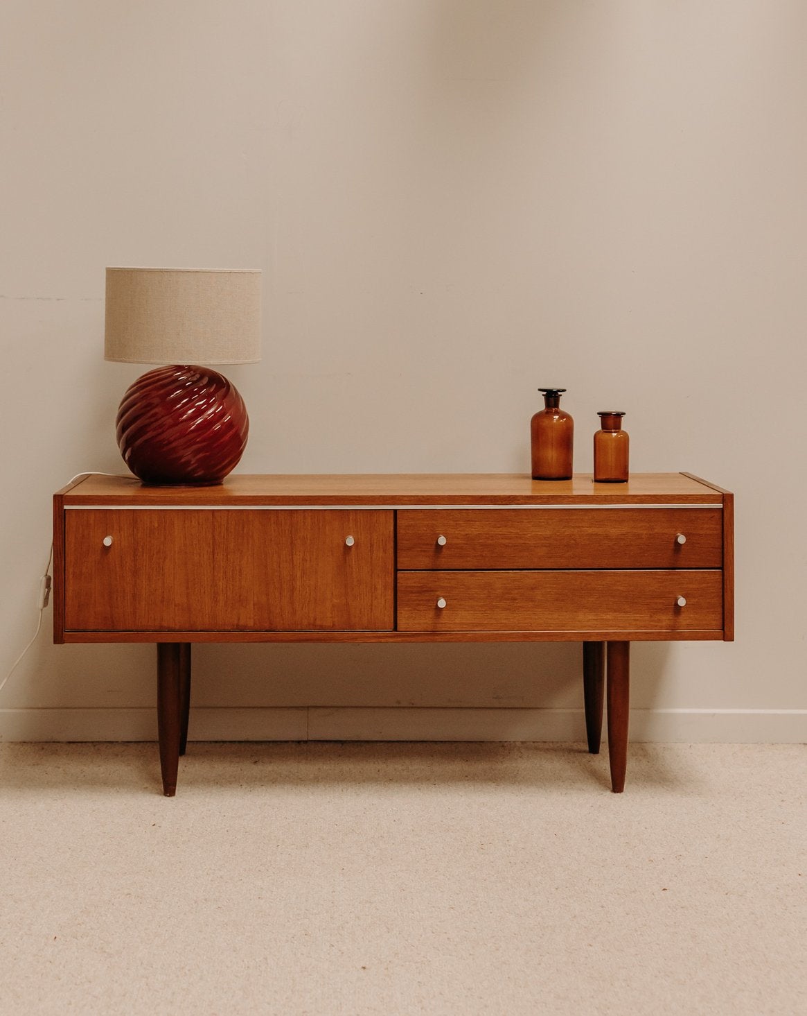 Enfilade en teck et métal Margaret N°351 - Bon état | Leroy Merlin