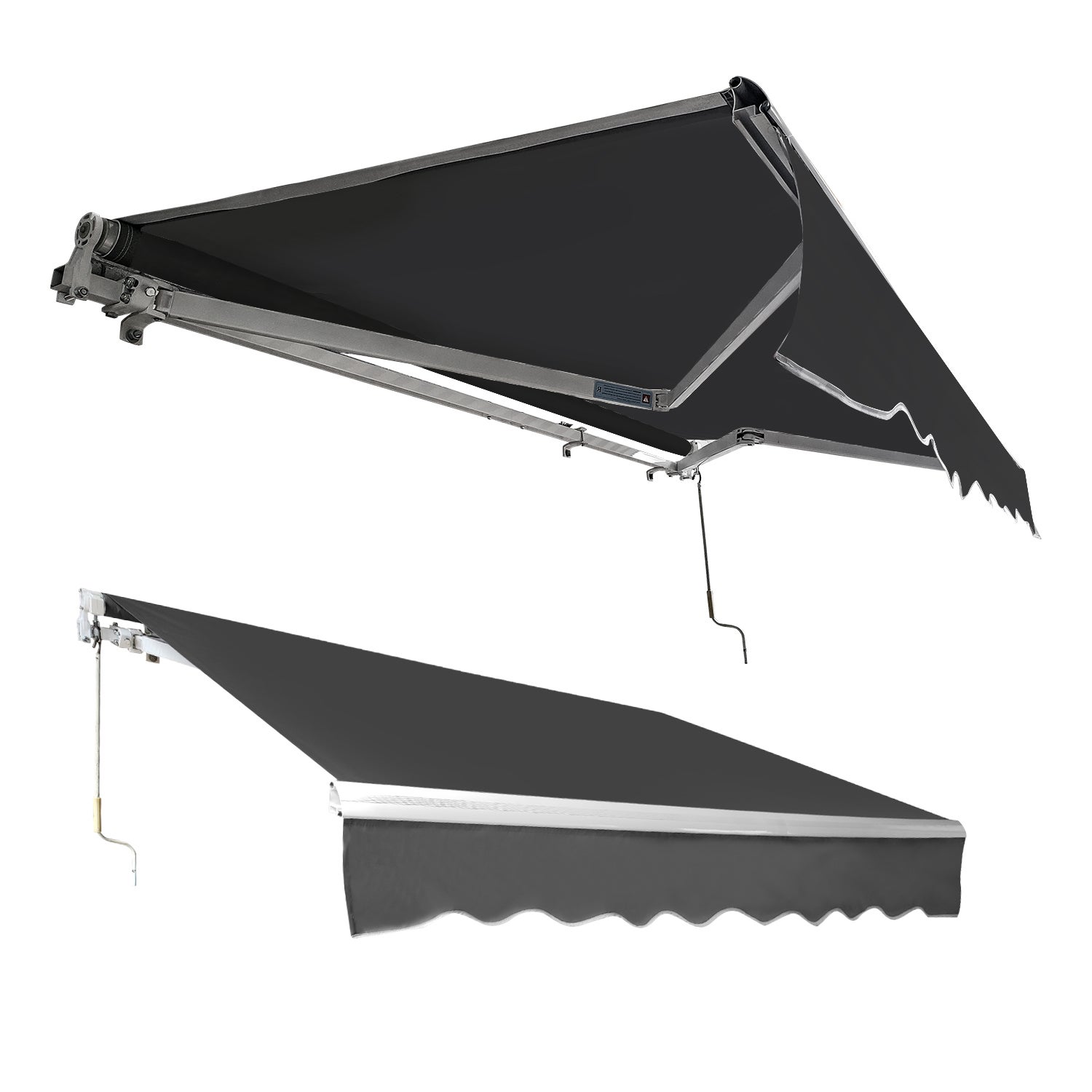 Store Banne Manuel 300 x 250 cm Gris Store extérieur pour montage mural ...