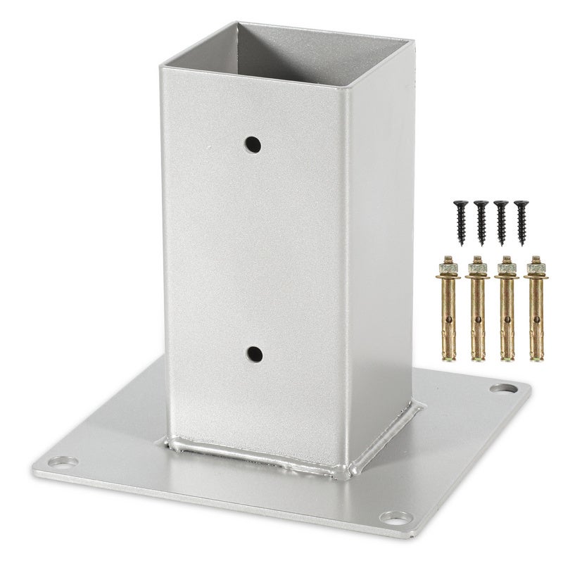 70x70 mm Pied de poteau carré Pied de poteau à visser Support de poteau ...