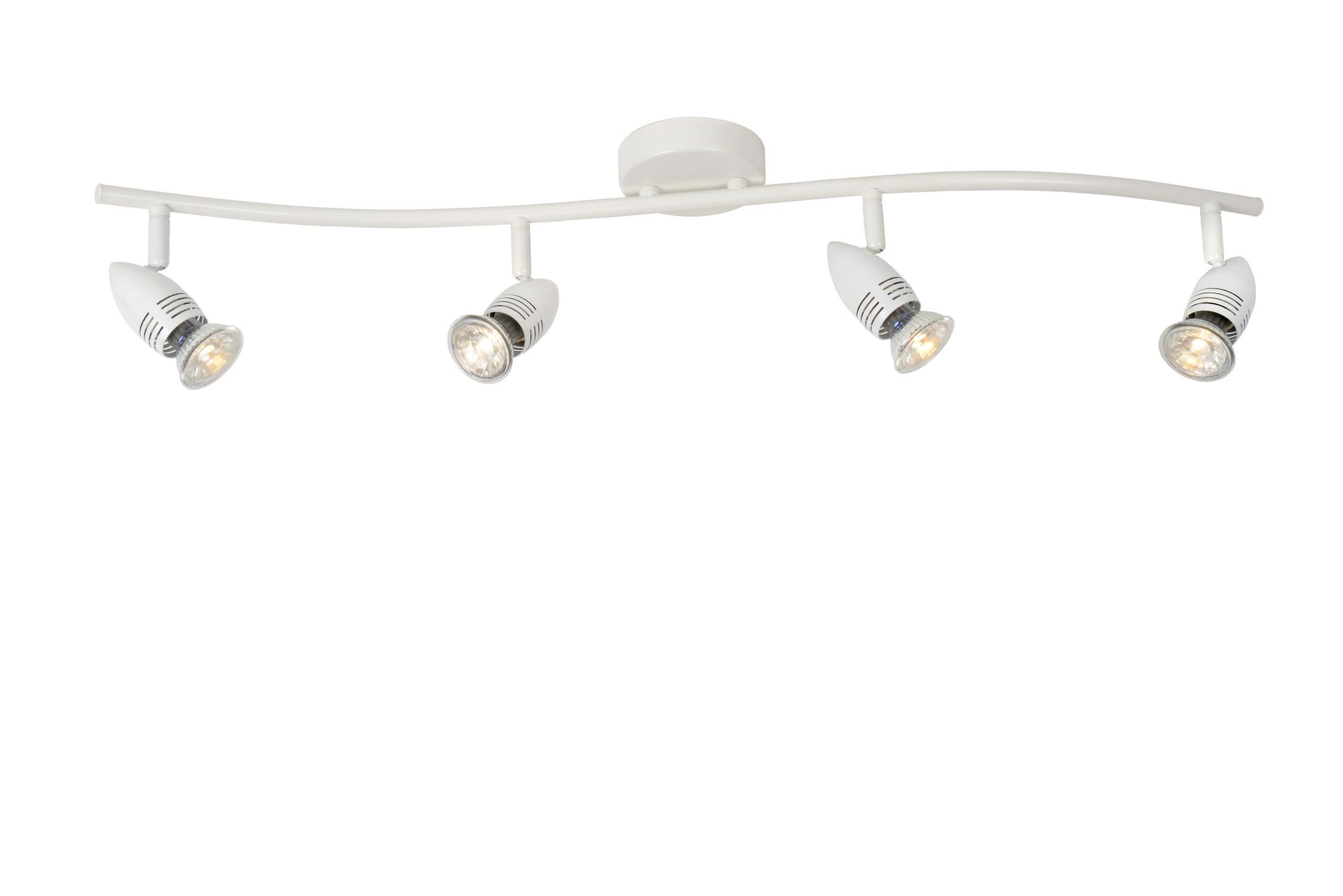 Lucide CARO-LED - Spot plafond - LED - GU10 - 4x5W 2700K - Blanc ...