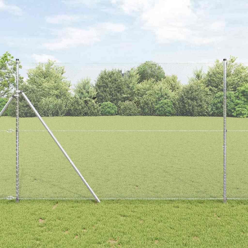 Poste para cerca. Plateado, 25 x 1,6 m (malla de 13 mm). Acero. | Leroy ...