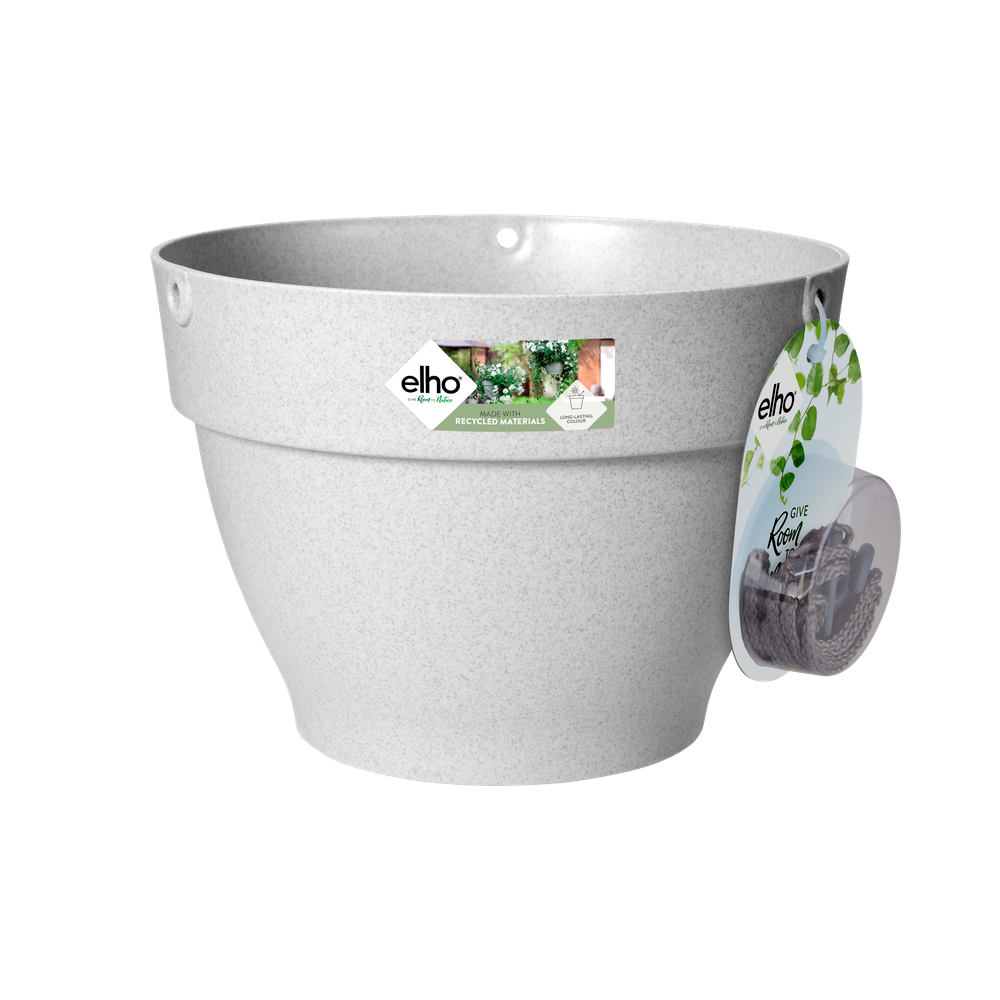 Elho Vibia Campana Panier suspendu 26 vase rond en béton vivant | Leroy ...