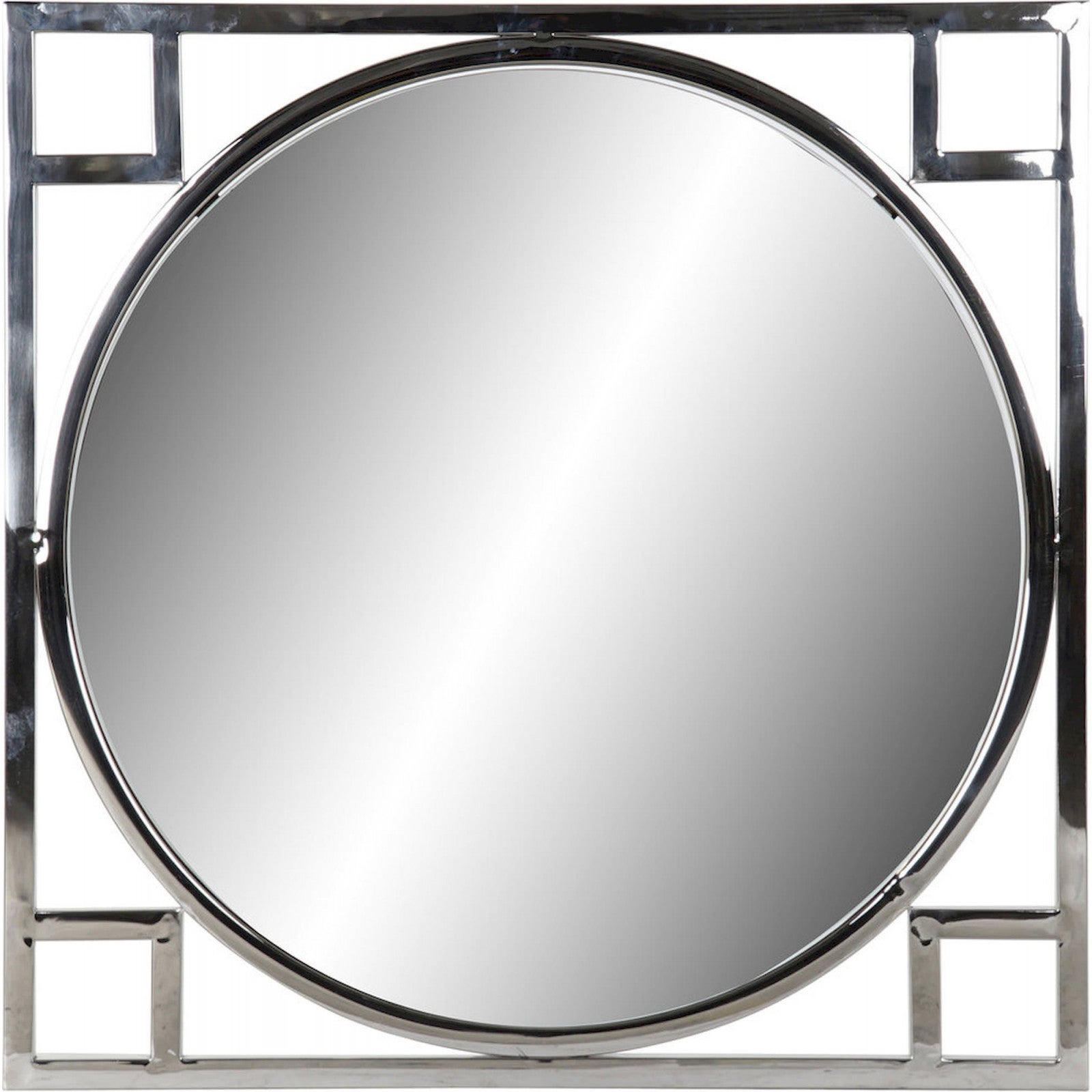 Miroir élégant argenté en acier et verre pour intérieur chic 70 x 2 x ...