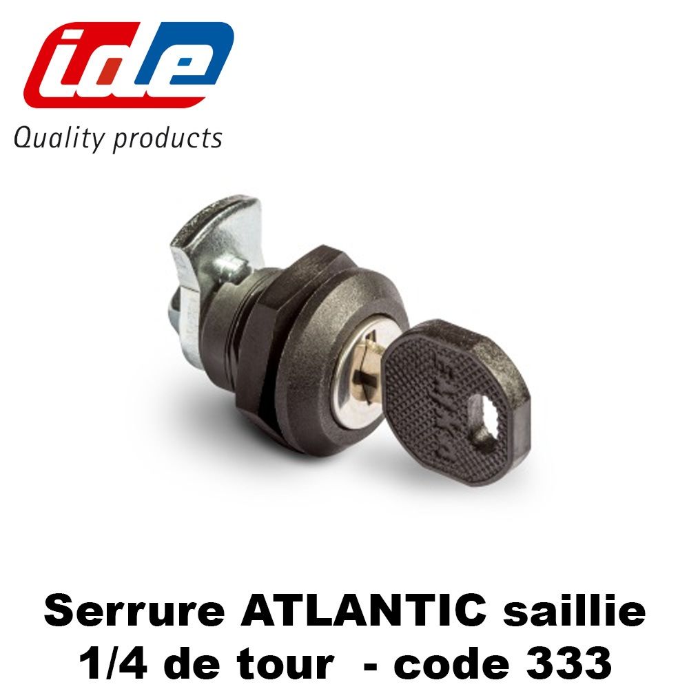 Serrure 1/4 tour code 333 pour coffret en saillie Atlantic | Leroy Merlin