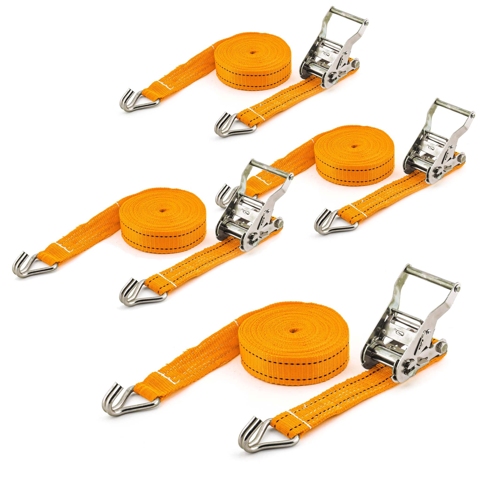 XPOtool Cinchas de amarre con trinquete 3000 daN set de 4 piezas ...