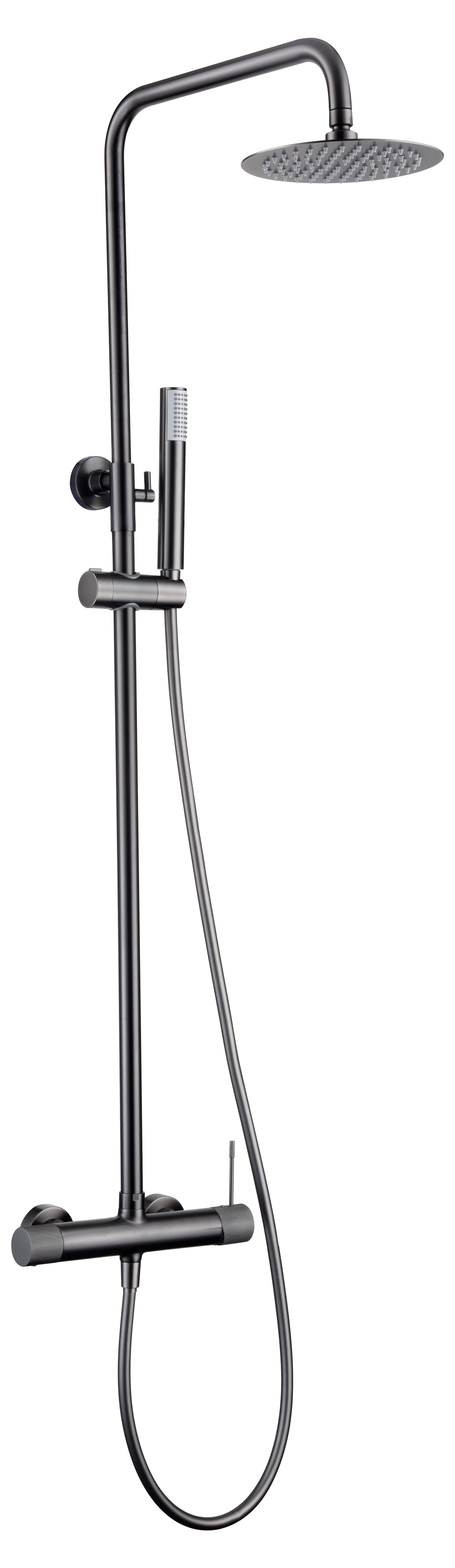 Ensemble de douche mitigeur Série LINE - Black Gun Metal - Hauteur ...
