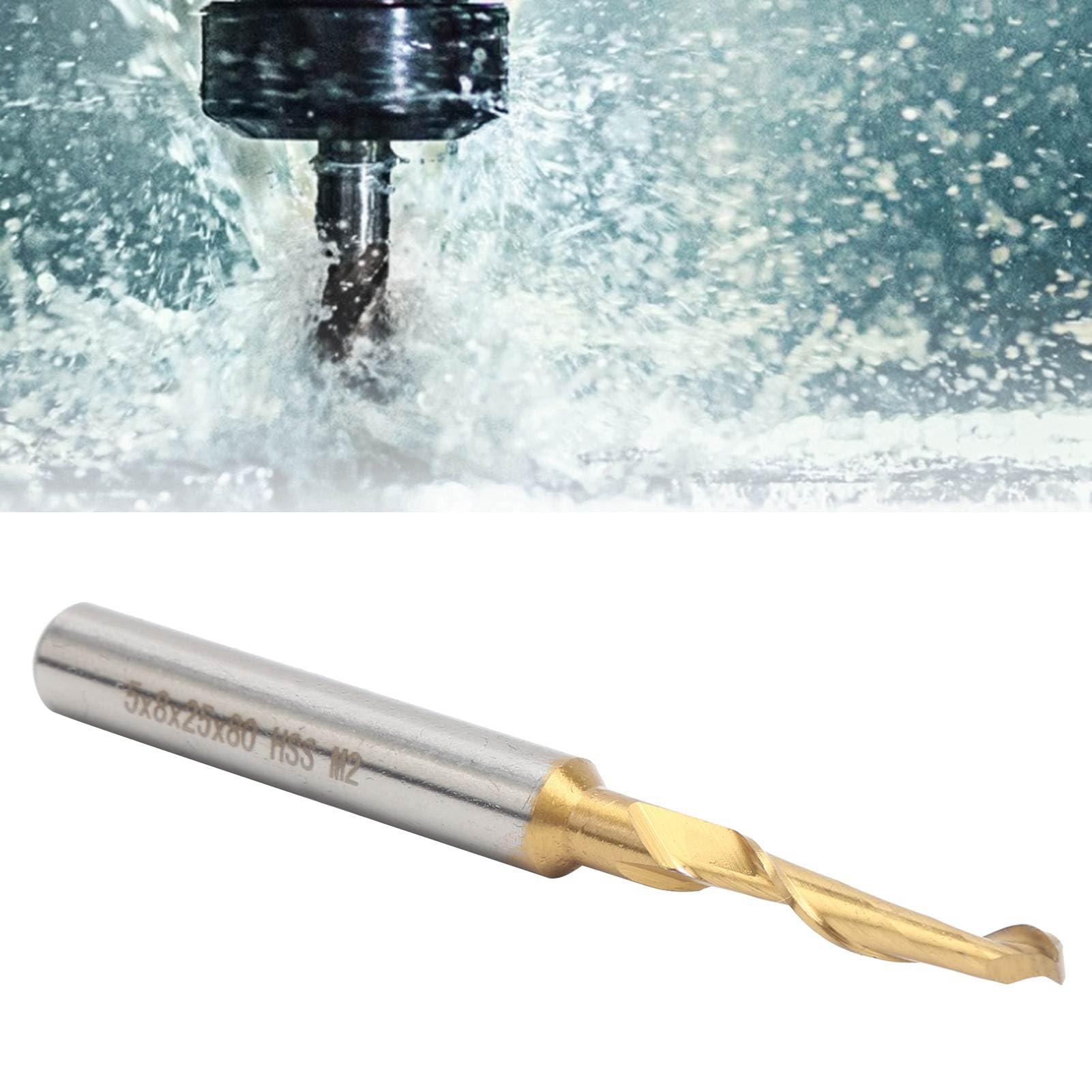 Fraise à queue fraiseuse fraise à cannelure simple M2 acier rapide ...