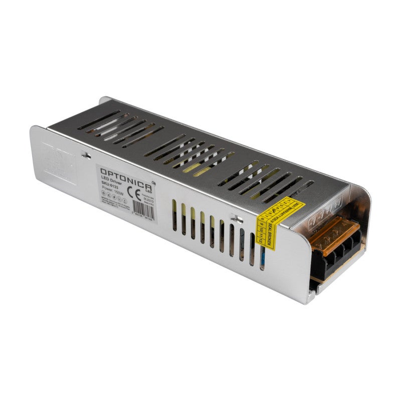 Alimentation LED Slim 150W - 12V 12.5A - Boîtier Aluminium - Optonica ...
