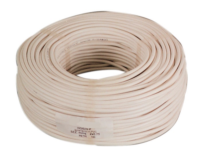 CABLE ELÉCTRICO H05VV-F SECCIÓN 2X1,00 MM BLANCO * | Leroy Merlin