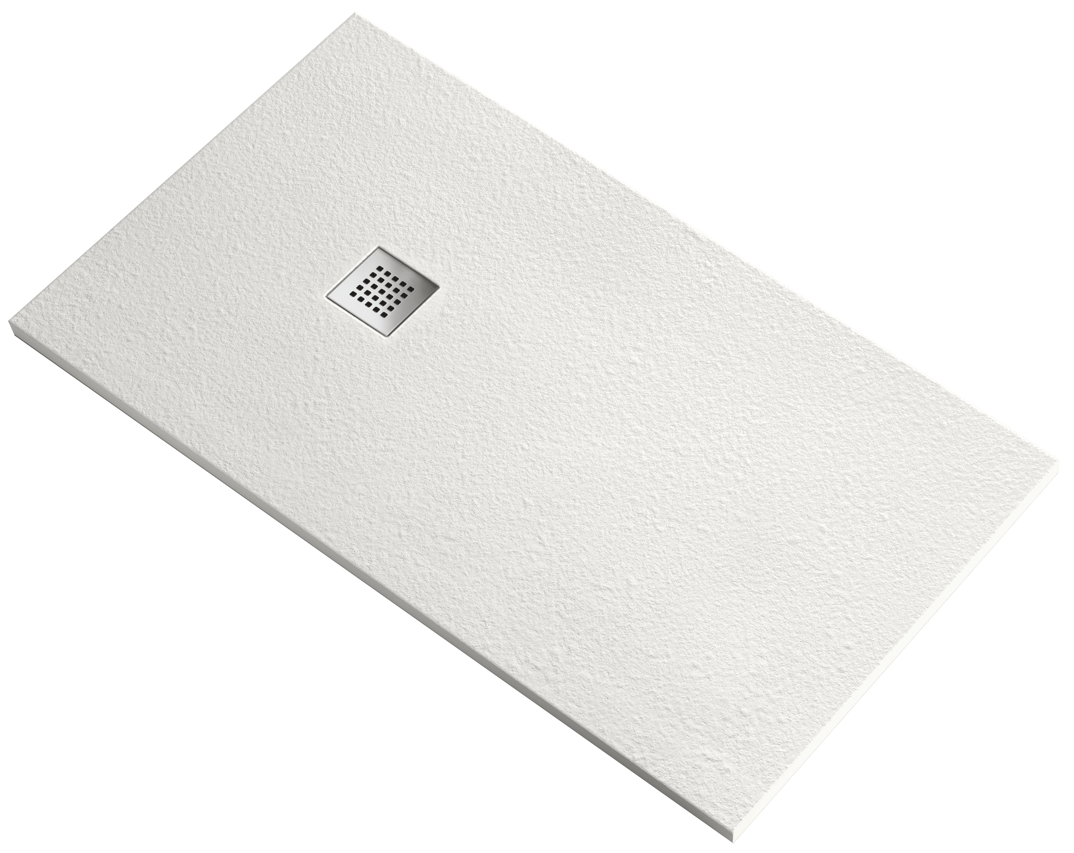 Piatto doccia in resina effetto pietra 180 x 90 cm bianco | Leroy Merlin