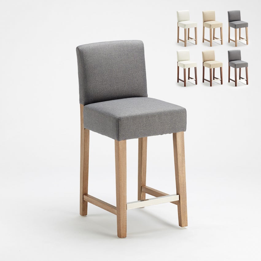 Taburete Bar cocina de madera estilo Henriksdal 63 cm de altura Comfort ...