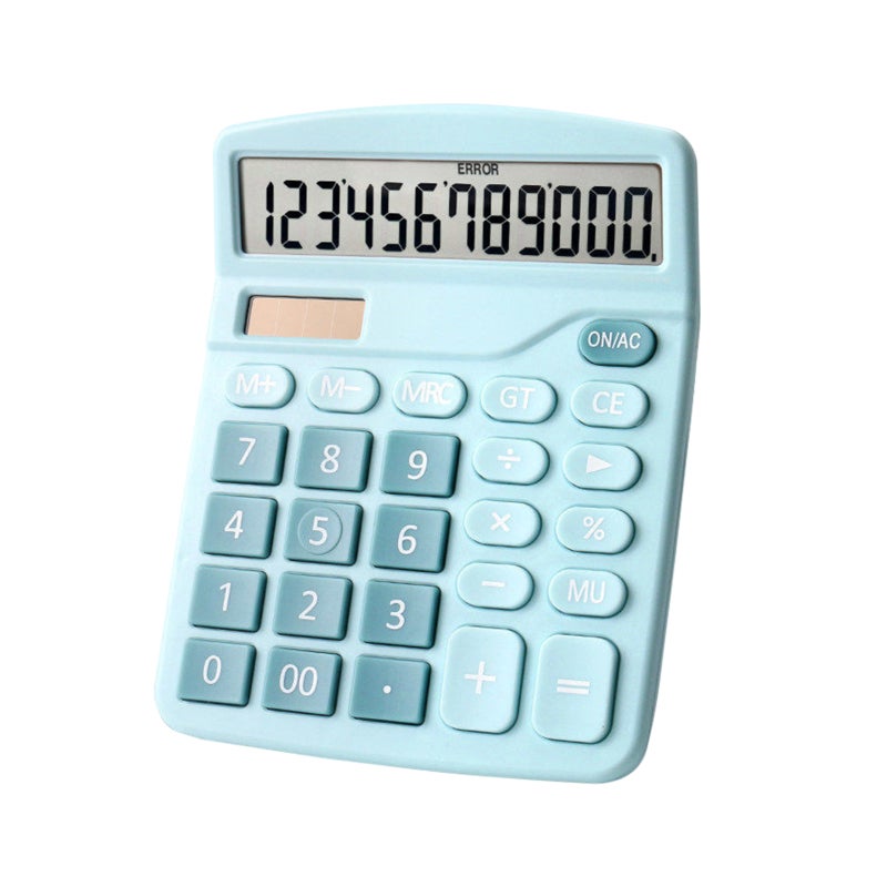 Calculadora de mesa con pantalla LCD de 12 dígitos, alimentación solar ...