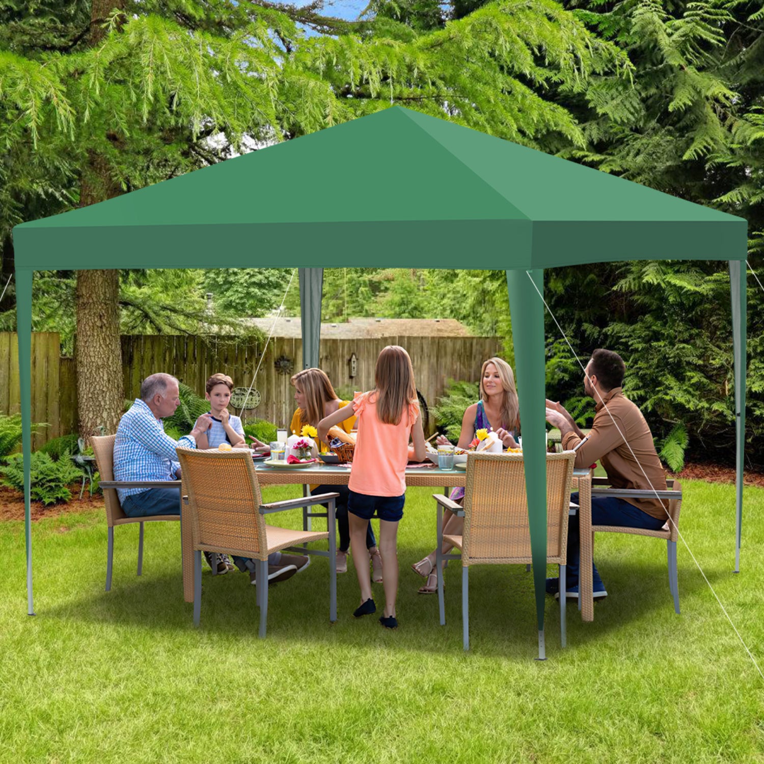 Carpa plegable para fiestas Pérgola de jardín 3x3m Verde Carpa plegable ...