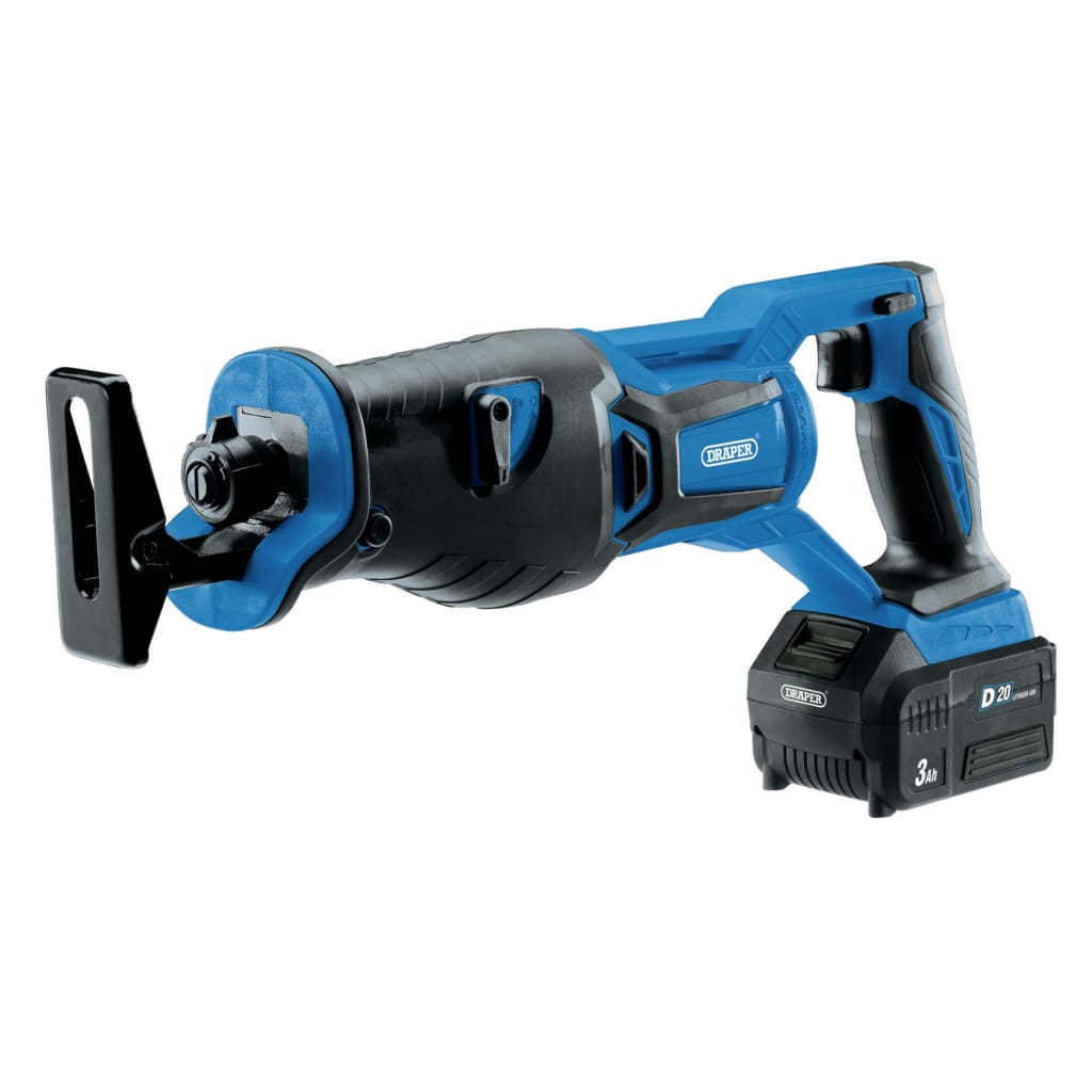 Scie alternative sans balais avec 1 batterie 3Ah D20 20V Draper Tools ...