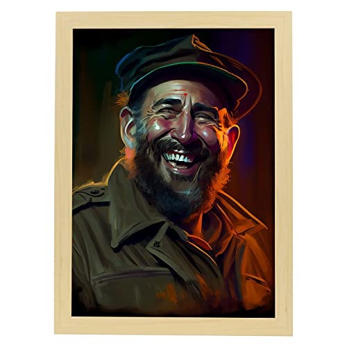 Nacnic Poster Di Fidel Castro In Stile Ritratto A Colori Cartoon ...